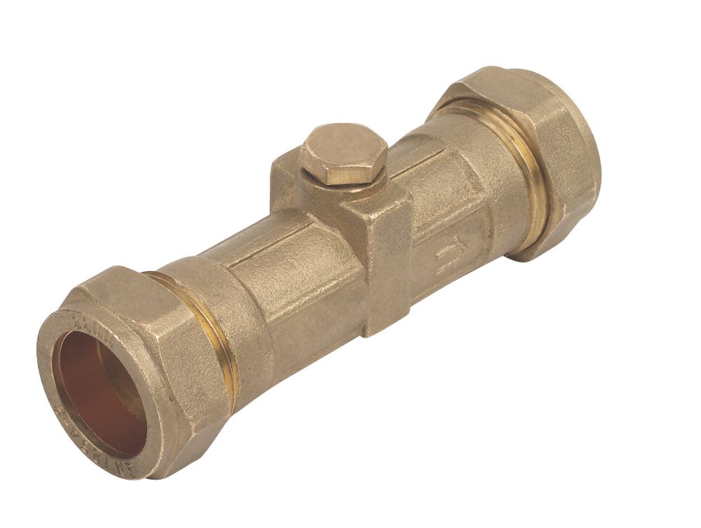 Flomasta Double Check Valve DZR 22mm - Screwfix