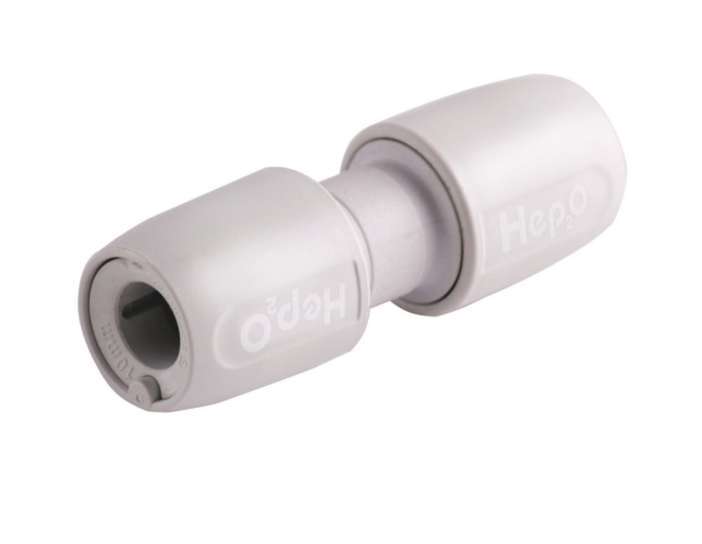 Hep2O Plastic Push-Fit Equal Couplers 10mm 10 Pack | Pipe Fittings ...