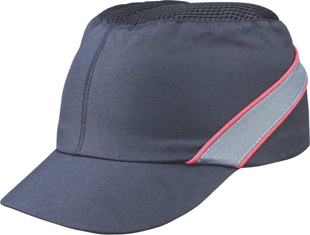 Delta Plus Short Peak Bump Cap Black/Red One Size - Screwfix