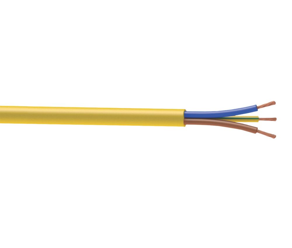 Time 3183YAG Yellow 3-Core 1.5mm² Flexible Cable 50m Drum - Screwfix