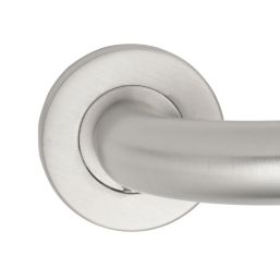 Eurospec Fire Rated Safety Lever on Rose Pair Satin Stainless Steel ...