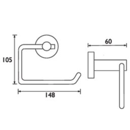 Bristan Round Toilet Roll Holder Brushed Brass - Screwfix