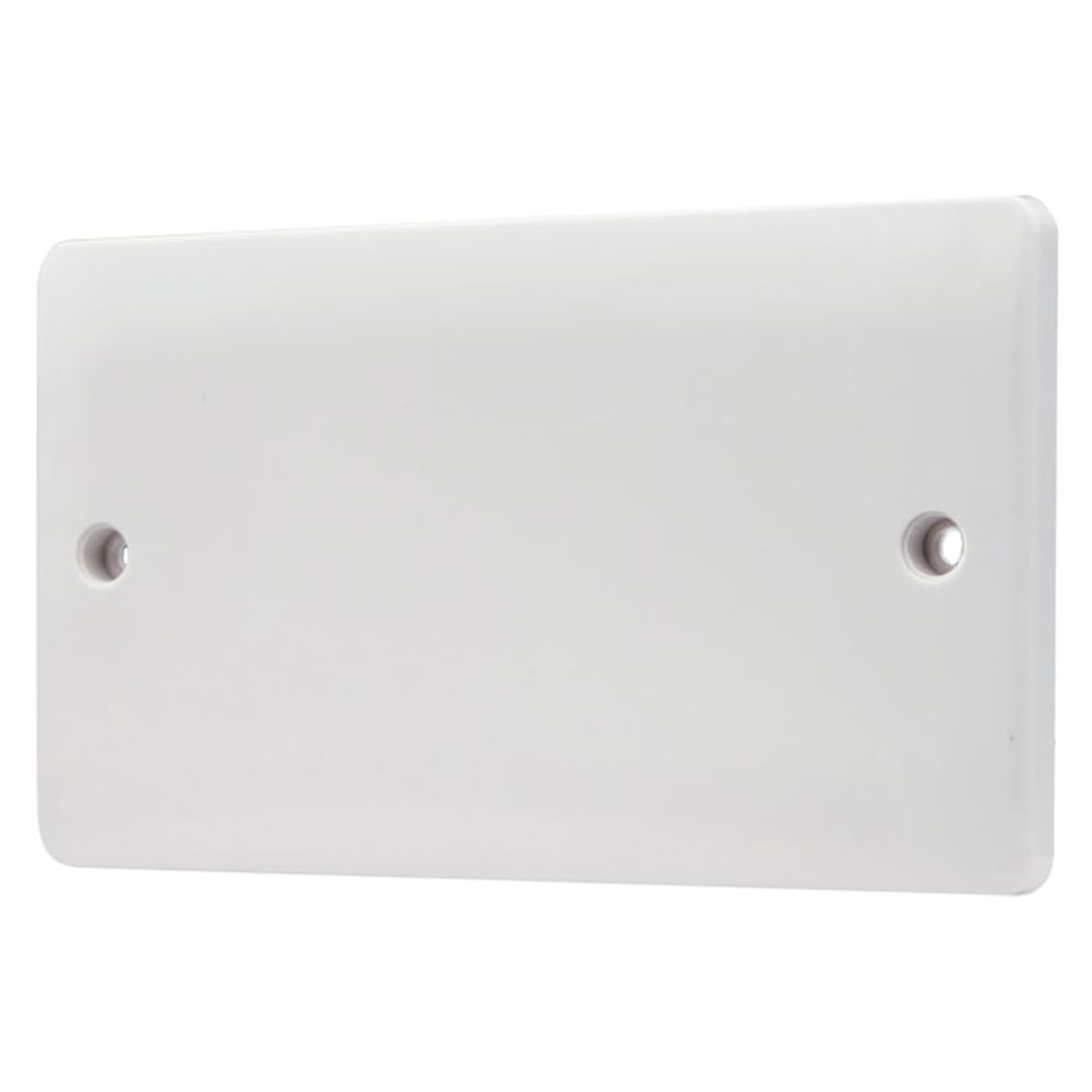 Vimark Pro 2-Gang Blanking Plate White - Screwfix