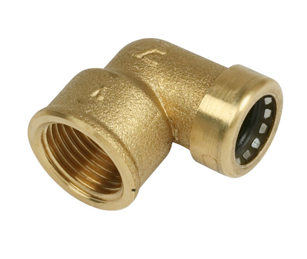 Tectite Sprint Brass Push-Fit Adapting 90° Female Elbow 15mm x 1/2 ... Tectite Sprint Brass Push-Fit Adapting 90° Female Elbow 15mm x 1/2 ...