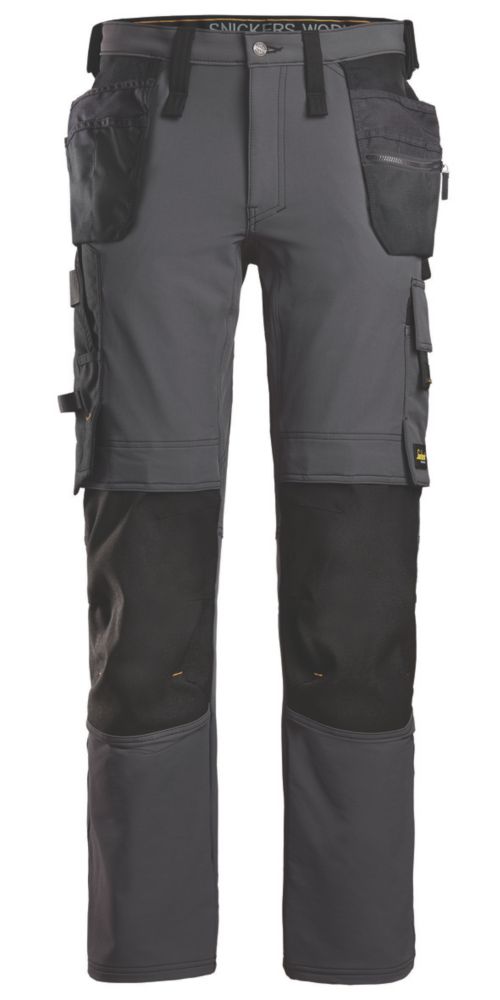 Snickers 6271 Work Trousers Black 30" W 30" L - Screwfix