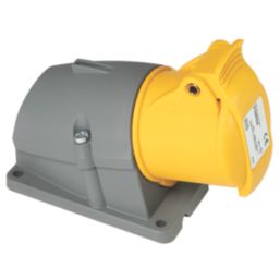 Amphenol 16A 2P+E Surface Socket 130V - Screwfix