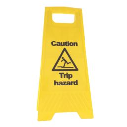 Caution Trip Hazard A-Frame Safety Sign 600mm x 290mm - Screwfix