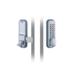 Codelocks Mechanical Medium Duty Push-Button Lock Surface Deadbolt 35mm Satin Silver - Screwfix