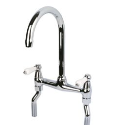 Swirl Allegro Surface Mounted Deck Sink Mixer Kitchen Tap Chrome - Screwfix