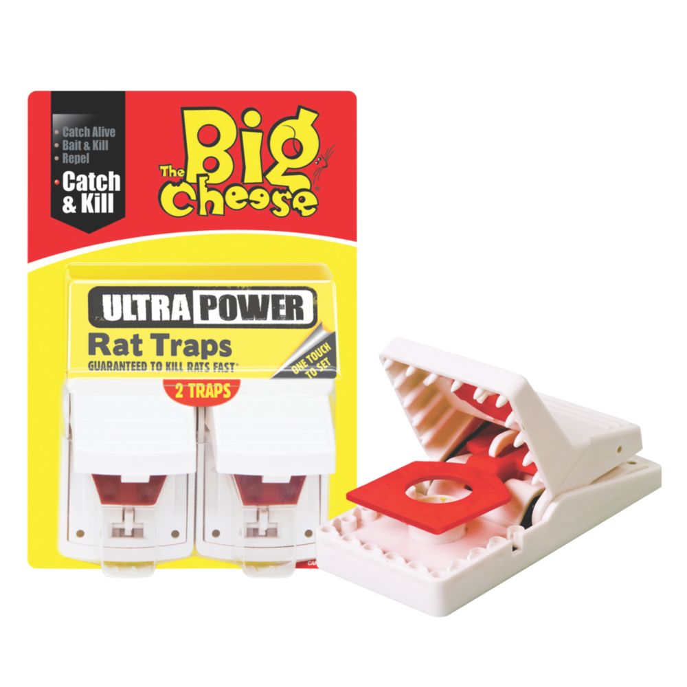 STV Pest Free Ultra Power Plastic & Metal Rat Traps 2 Pack - Screwfix