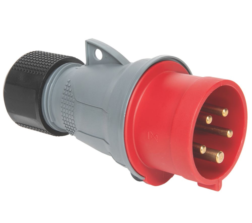 Amphenol 16A 4P+E Straight Plug 415V - Screwfix