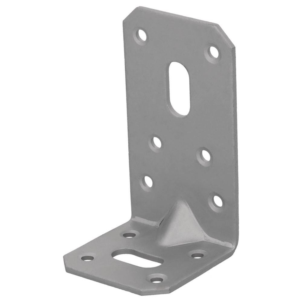 Magnodur Reinforced Angle Brackets Silver 50mm x 50mm x 90mm 10 Pack ...