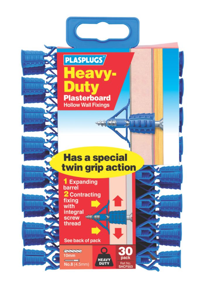 Plasplugs HD Plasterboard Heavy Duty Plasterboard Fixings 12mm x 36mm ...