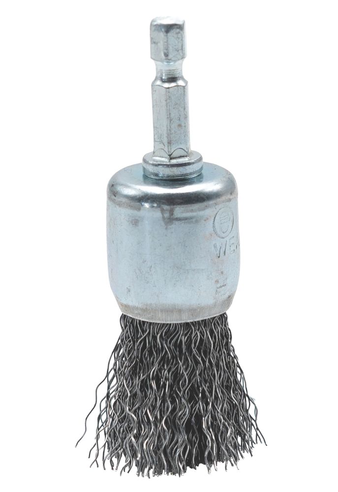 Norton Straight Shank Crimped Wire Pencil Brush 25mm - Screwfix