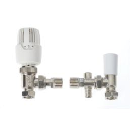 Drayton RT414 15mm x 1/2" White Angled & L/S Traditional Thermostatic ...