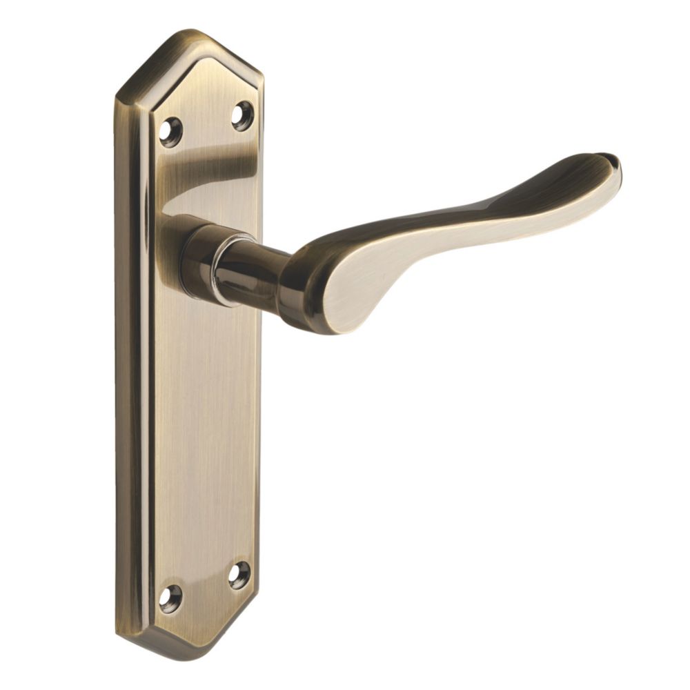 Designer Levers Bewdley Fire Rated Latch Lever Door Handle Pair Antique ...