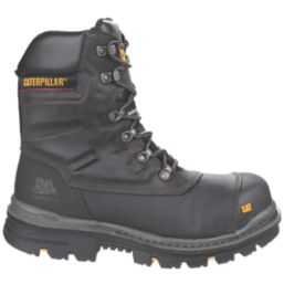 CAT Premier Size 10 Black Waterproof Safety Boots Screwfix