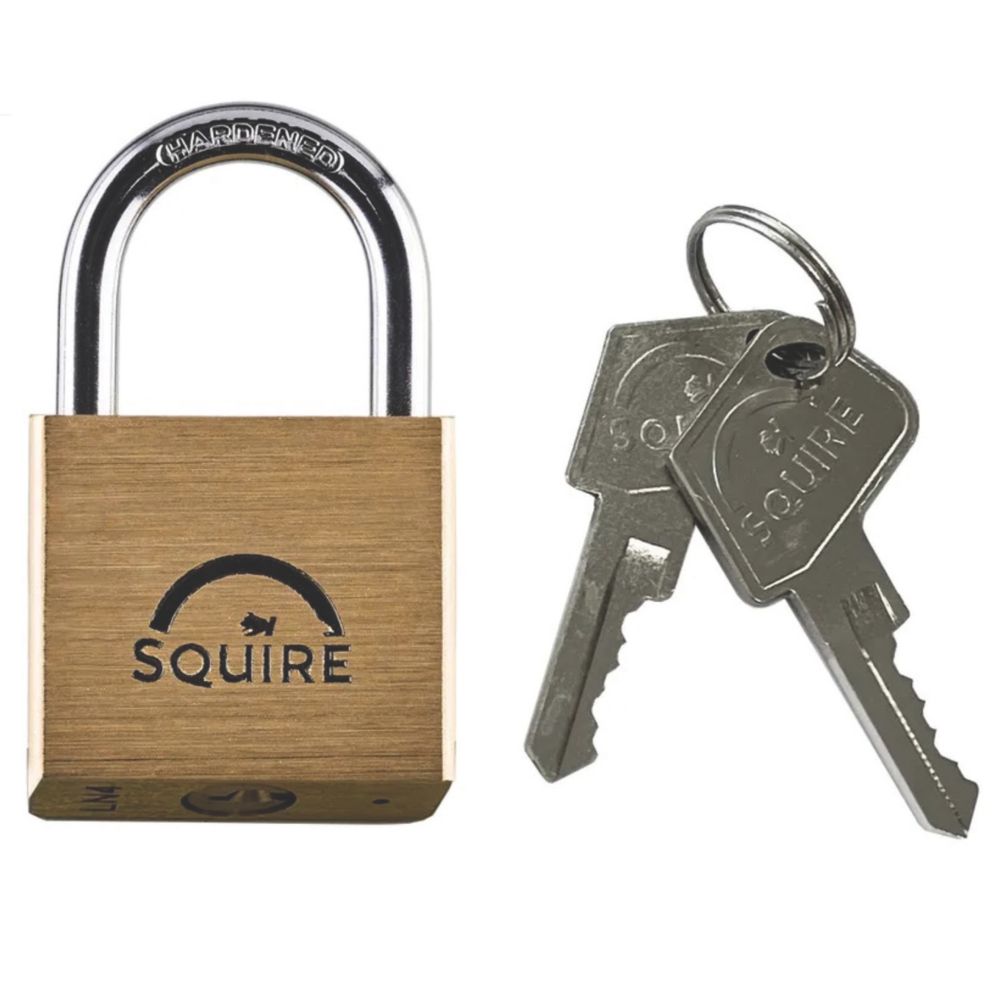 Squire Brass Keyed Alike Weatherproof Padlock 40mm - Screwfix