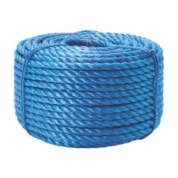 Essentials Twisted Rope Blue 8mm x 50m - Screwfix