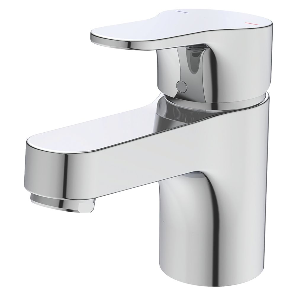 Ideal Standard Cerabase Chrome/Silver 122mm Cloakroom Lever Mono Basin ...