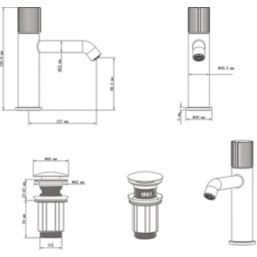 Swirl Gallen Basin Mono Mixer Tap Matt Black - Screwfix