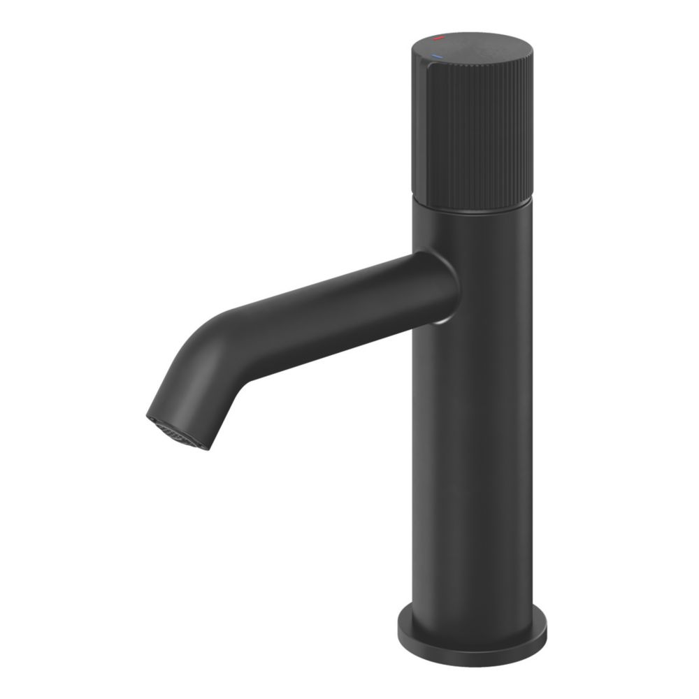 Swirl Gallen Matt Black 192.6mm Standard Round Head Mono Basin Mixer ...