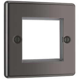 LAP 2-Module Modular Faceplate Black Nickel - Screwfix