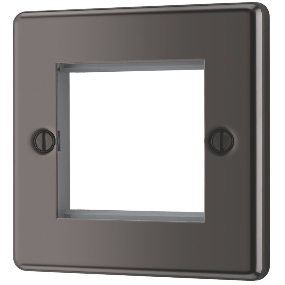 LAP 2-Module Modular Faceplate Black Nickel - Screwfix