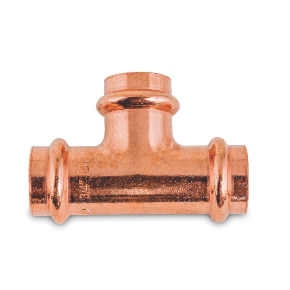 Instantor Copper Press-Fit Equal Tee 3/4" - Screwfix