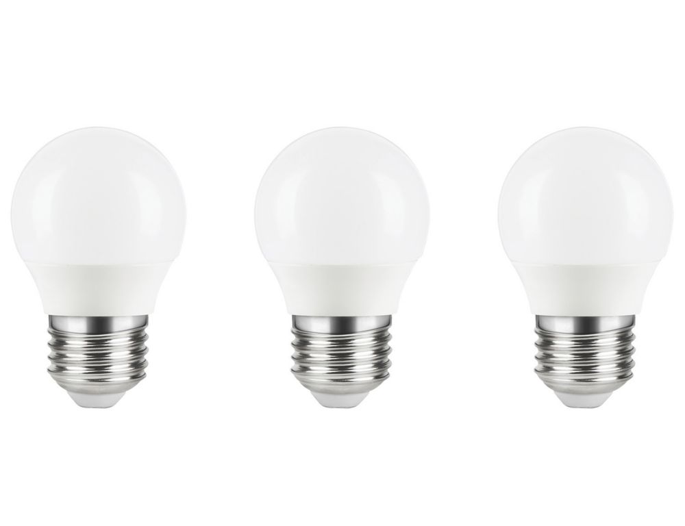 LAP E27 Mini Globe LED Light Bulb 470lm 4.2W 3 Pack - Screwfix