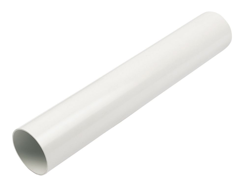 FloPlast Round Downpipe White 68mm x 2.5m | Half Round Guttering ...