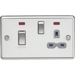 Knightsbridge 45A 2-Gang DP Cooker Switch & 13A DP Switched Socket ...