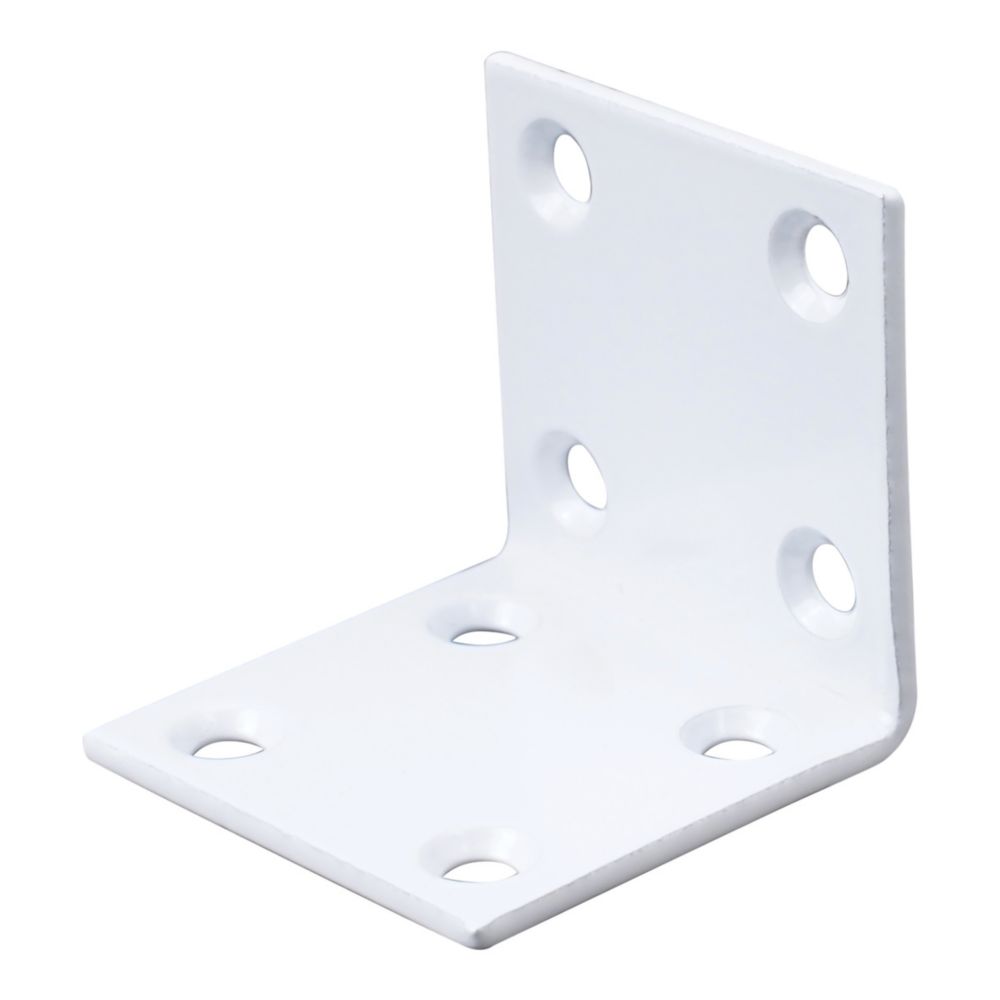 Essentials Angle Bracket Silver 40mm x 40mm x 40mm - Screwfix