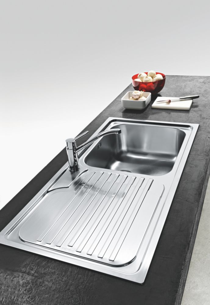 Franke Galassia 1 Bowl Stainless Steel Inset Kitchen Sink 1000 x 500mm ...