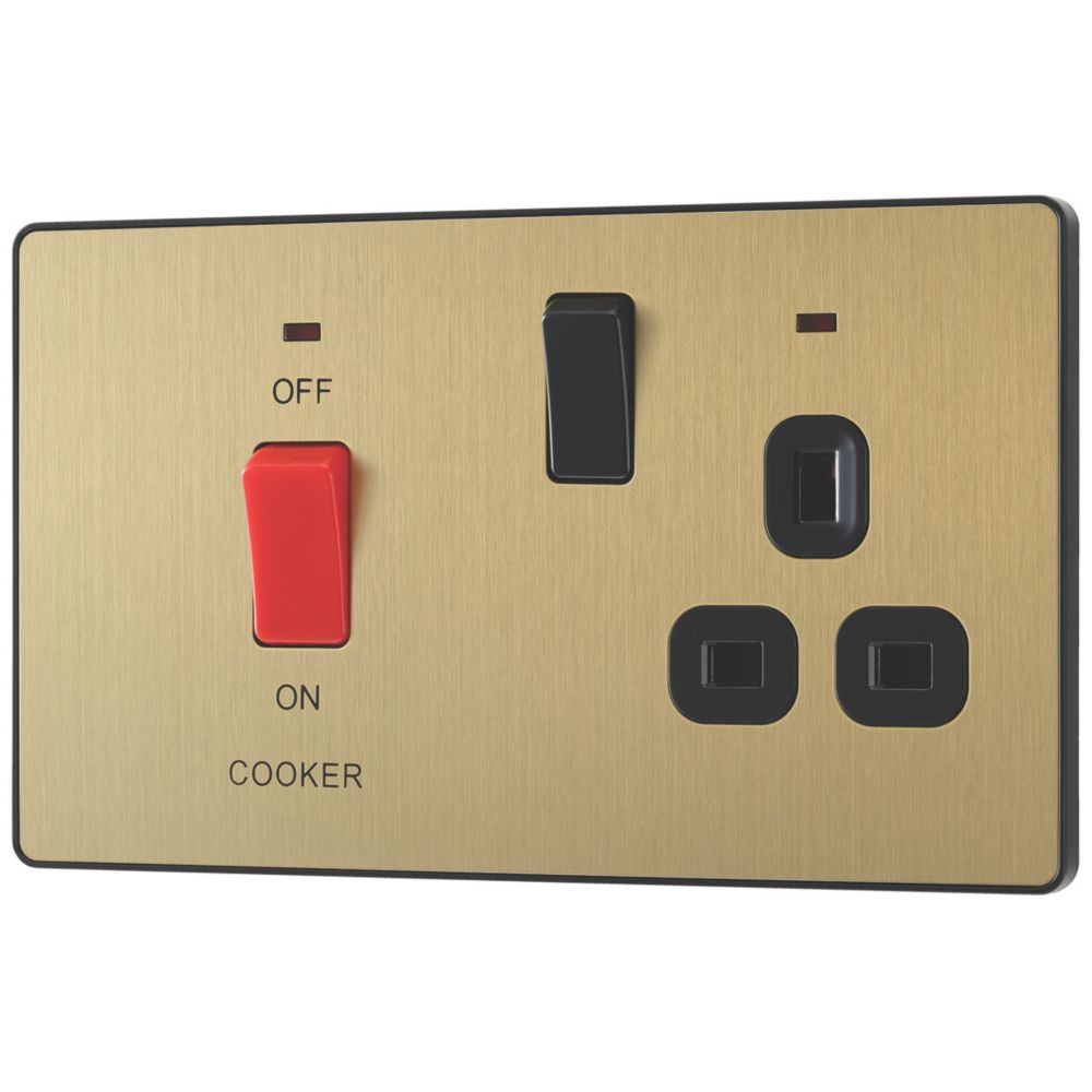 British General Evolve 45A 2-Gang 2-Pole Cooker Switch & 13A DP ...
