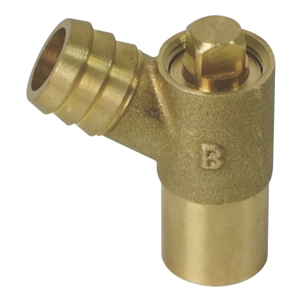 Flomasta End Feed Drain Cock 15mm - Screwfix