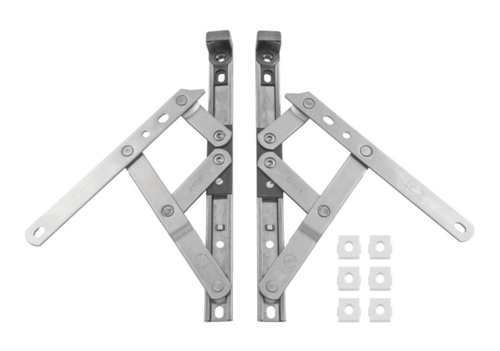 Smith & Locke Friction Stay Window Hinges Top-Hung 300mm 2 Pack - Screwfix