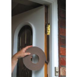 Stormguard Extra Thick Weatherstrips Brown 3.5m 2 Pack - Screwfix