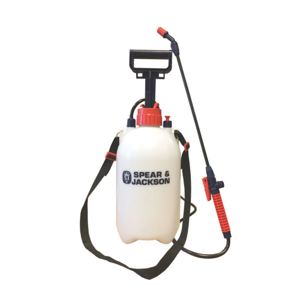 Spear & Jackson White Pump Action Pressure Sprayer 5Ltr - Screwfix