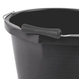 Red Gorilla Polyethylene Bucket Black 15Ltr - Screwfix