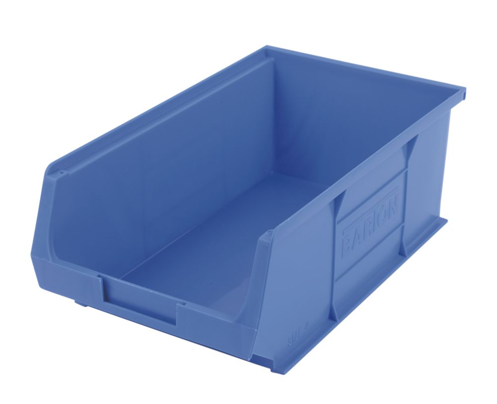 Barton TC4 Semi-Open-Fronted Storage Bins 9.1Ltr Blue 10 Pack - Screwfix
