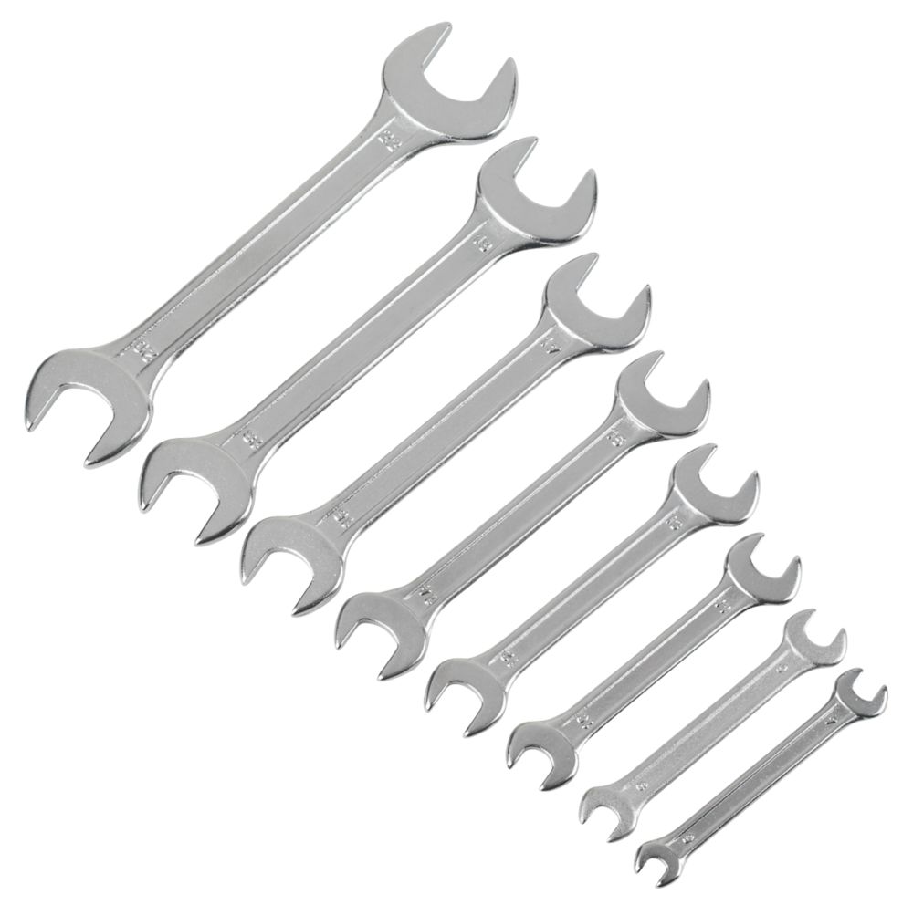 Essentials Open-Ended Spanner Set 8 Pieces - Screwfix