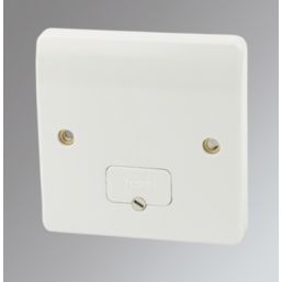 MK Logic Plus 13A Unswitched Fused Spur & Flex Outlet White - Screwfix