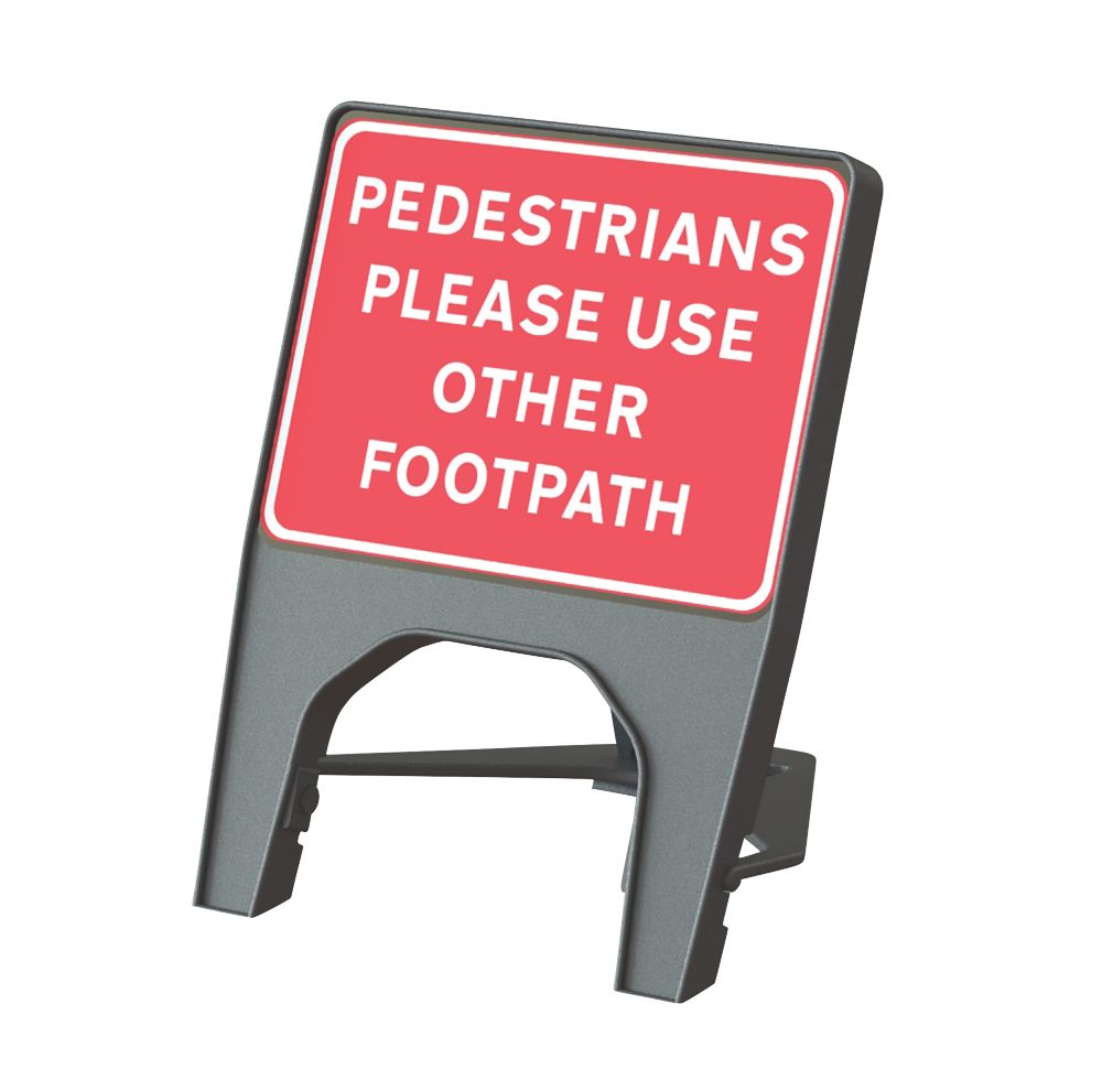 Melba Swintex Q Sign Rectangular "Pedestrian Please Use Other Footpath ...