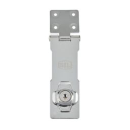 Smith & Locke Locking Hasp & Staple Chrome 115mm - Screwfix