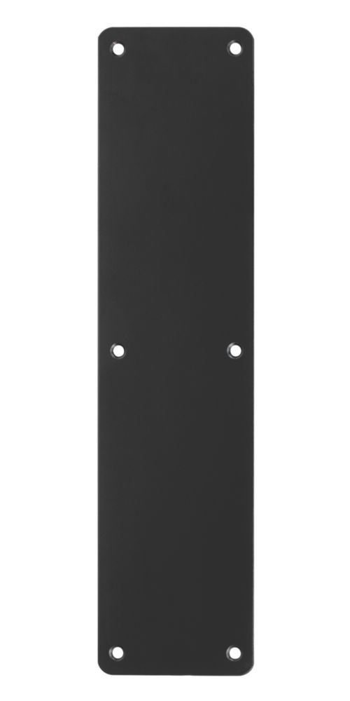Eclipse Fire Rated Finger Plate Matt Black 75mm x 305mm - Screwfix