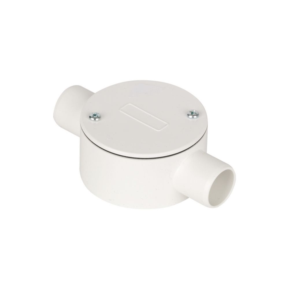 Deta TTE 2 Way 20mm Through Box White - Screwfix