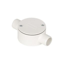 Deta TTE 2 Way 20mm Through Box White - Screwfix