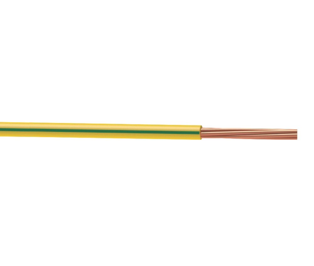 Time 6491X Green/Yellow 1-Core 10mm² Conduit Cable 50m Drum - Screwfix