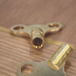 Faithfull Brass Radiator Keys 2 Pack - Screwfix